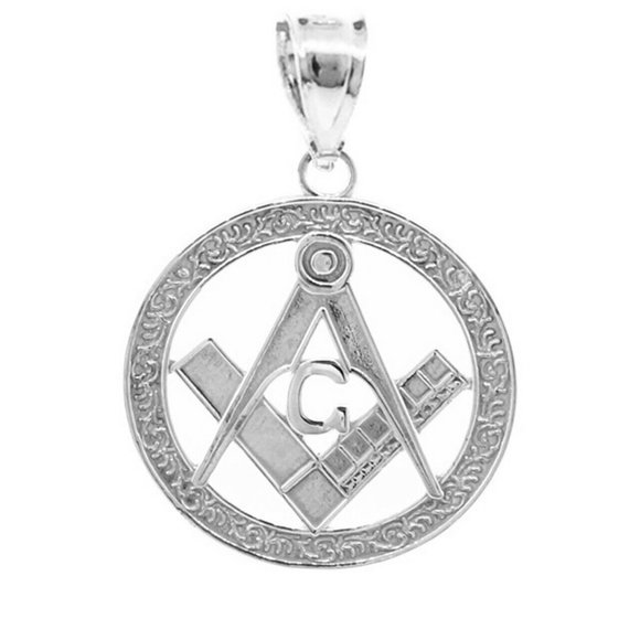 Element Shine | Jewelry | Silver Freemason Round Masonic Medallion ...